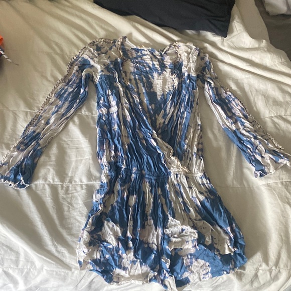 Surf Gypsy | Swim | Surf Gypsy Blue Tye Dye Romper | Poshmark